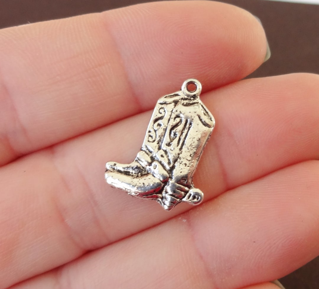 10 Charms, Cowboy, Cowgirl, Boot, Charm 16x12x3mm ITEM:AF14 - Etsy