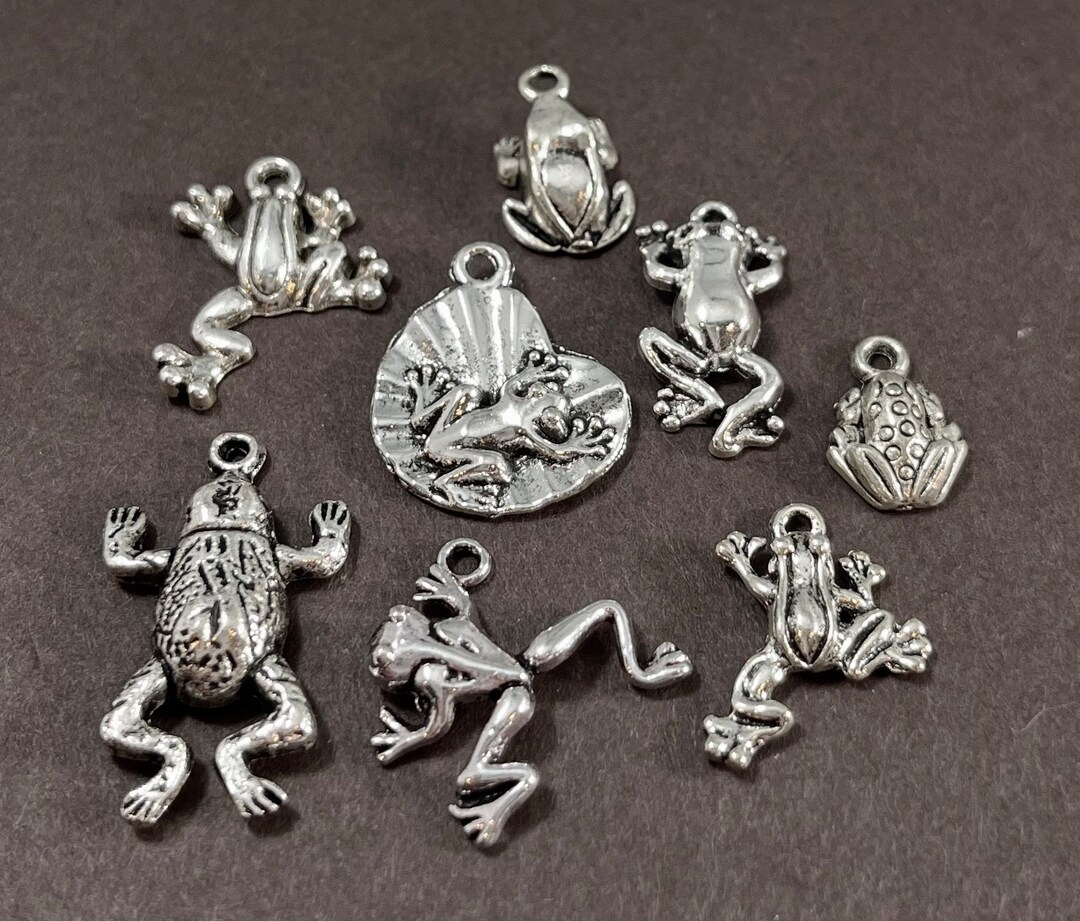 8 Charms, Frog, Toad, Assorted, Charm, Collection - Etsy