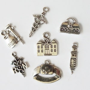7 Medical Themed Charms ITEM:AA11 - Etsy
