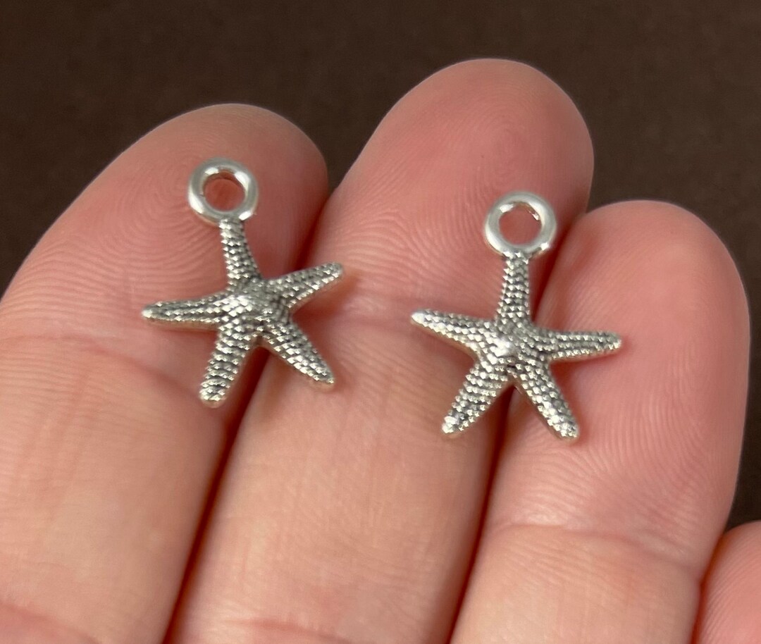 50 Bulk, Starfish, Beach, Shell, (double Sided, Puffed) Charms 15 ...