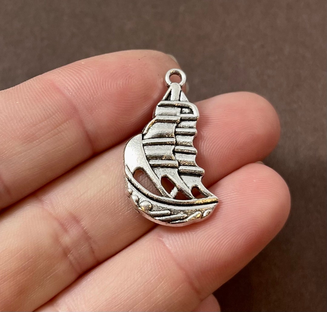 10 Charms, Sailboat, Tall Ship, Charm 29x16x3mm, Hole 1mm SH161 - Etsy
