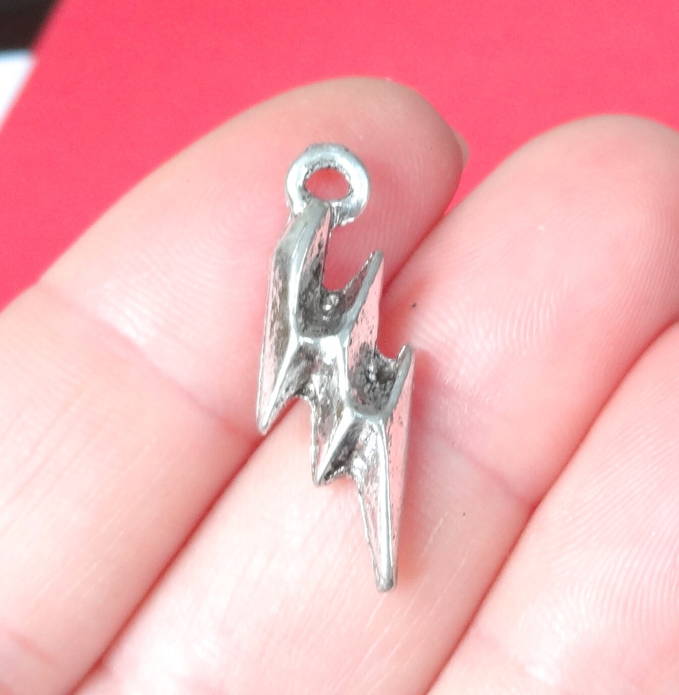 10 Charms Lightning Bolt Charms 26x9x3mm Hole 2mm ITEM:AE13 | Etsy