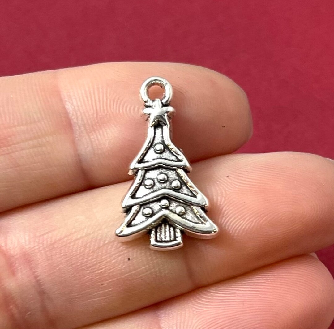 50 Charms,christmas Tree Charms 23.5x14x3.5mm Hole, 2.5mm - Etsy