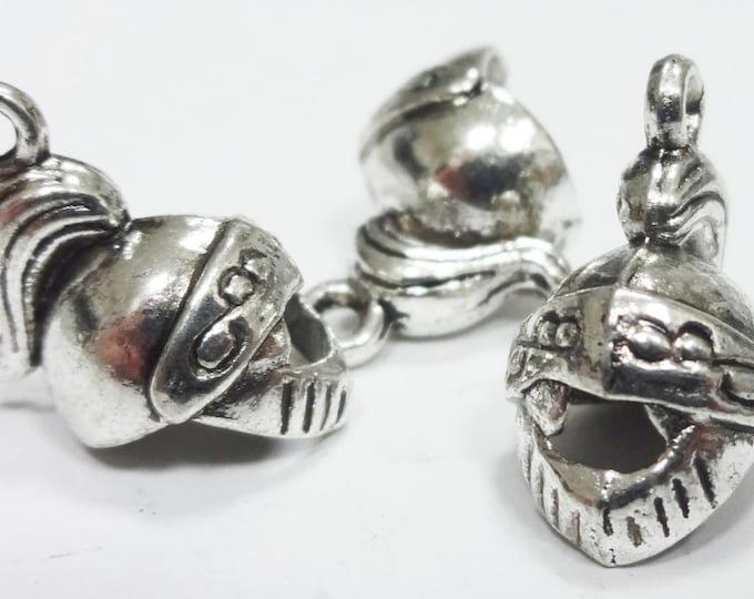 10 or 50 Charms, Knight Helmet Charm 3D 13x18x10mm ITEM:AJ14 - Etsy