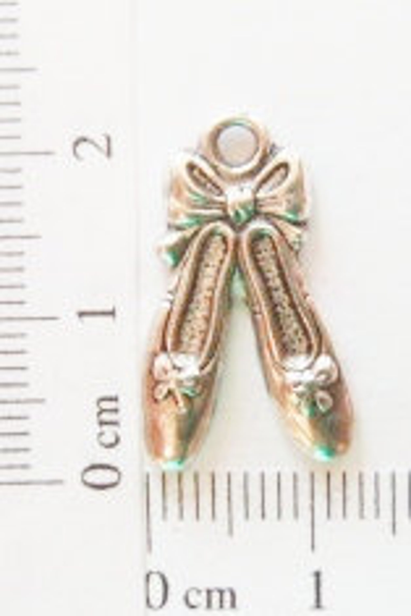 10 Ballet Slipper Charms double Sided 21x13mm ITEM:K4 - Etsy