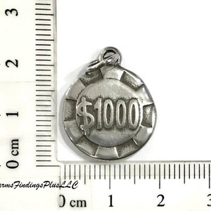 5 Bulk, Poker Chip, Casino, Slot Machine, Gambling, Charm, Pendant, 316 ...