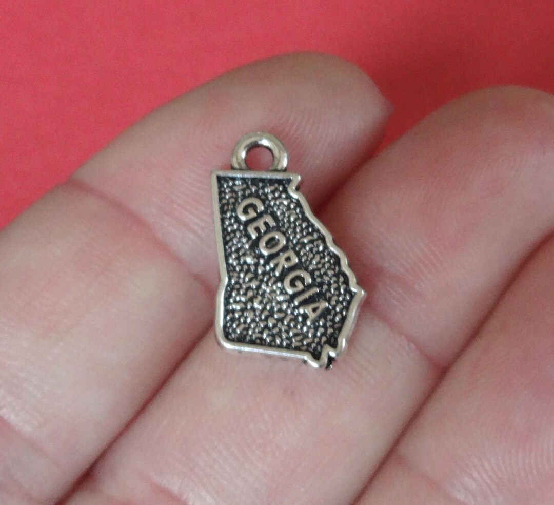 4 Charms, GEORGIA US State Charm United States of America (double Sided ...