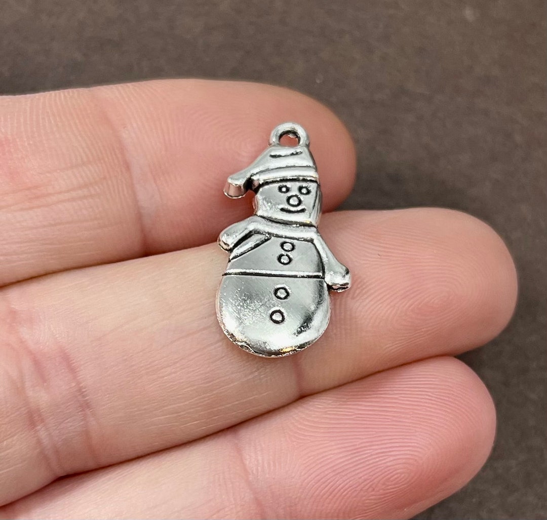 50 Charms, Snowman, Snowmen, Winter, Holiday, Charms 25x12.5x2.5mm ...