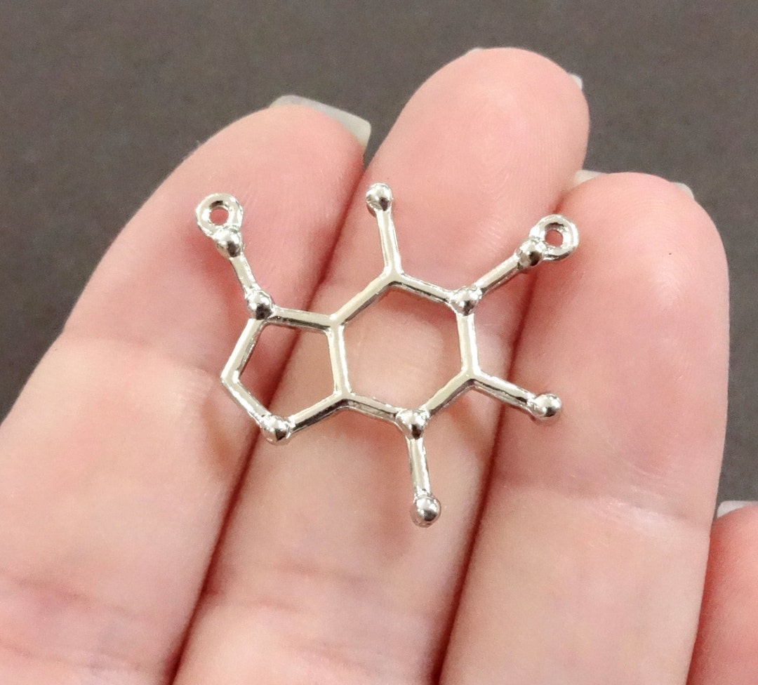 10 or 50 Charms, "caffeine" Molecule, Chemistry, Science, Connectors ...