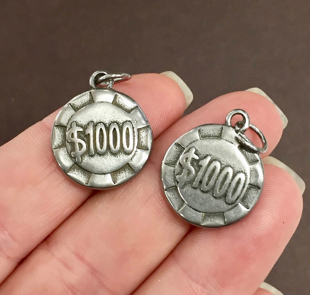 5 Bulk, Poker Chip, Casino, Slot Machine, Gambling, Charm, Pendant, 316 ...