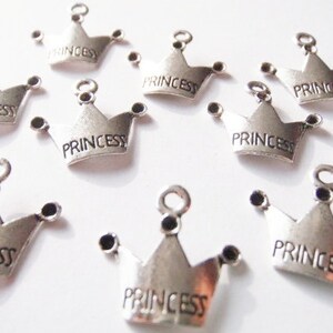 10, Princess Crown Charms 19x17mm - Etsy