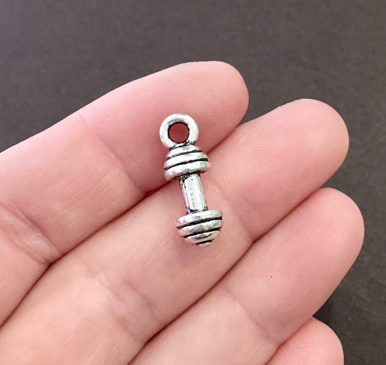 50 Bulk, Barbell, Dumbbell, Weight, Fitness, Workout (3D) Charms 20.5x7 ...