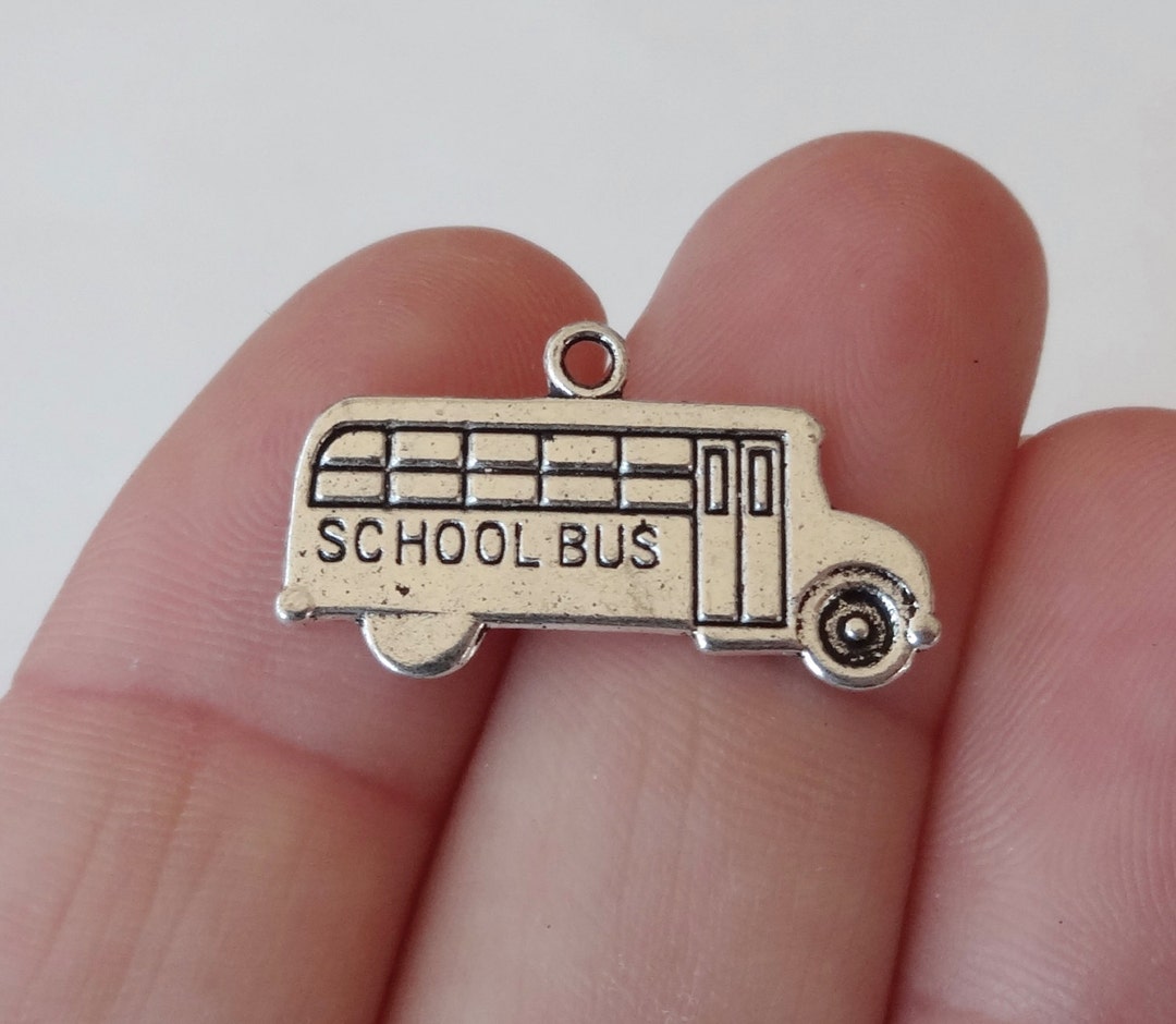 10 Charms, School Bus Charm (double Sided) 23x13mm - Etsy