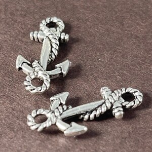 10 Charms, Anchor, Boat, Ship, Connector, Charm (double Sided, Puffed ...