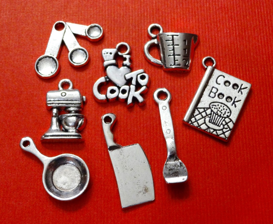 8 Charms, Cooking, Charm, Assorted, Collection, Theme, Charm - Etsy
