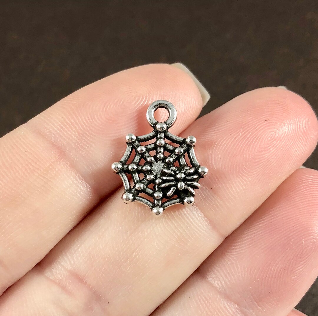 10 Charms, Spider, Web, Halloween, Charms 17x14x2mm, Hole: 2mm - Etsy