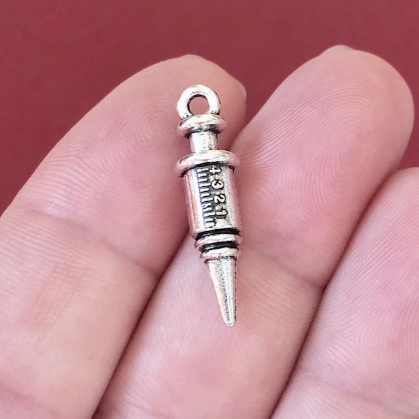 Syringe Needle Charm - Etsy