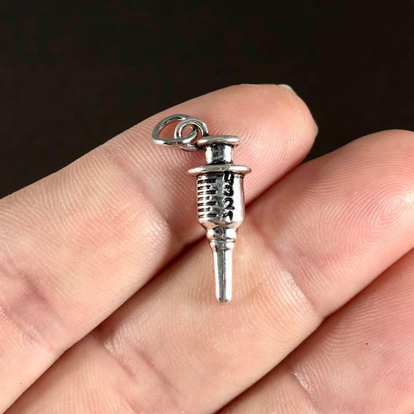 Syringe Needle Charm - Etsy