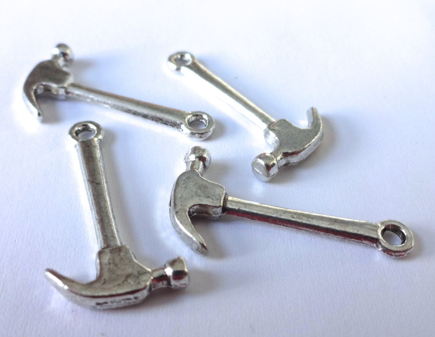 10 Charms Hammer Tool Charm 12x24x2.5mm Hole 2mm | Etsy