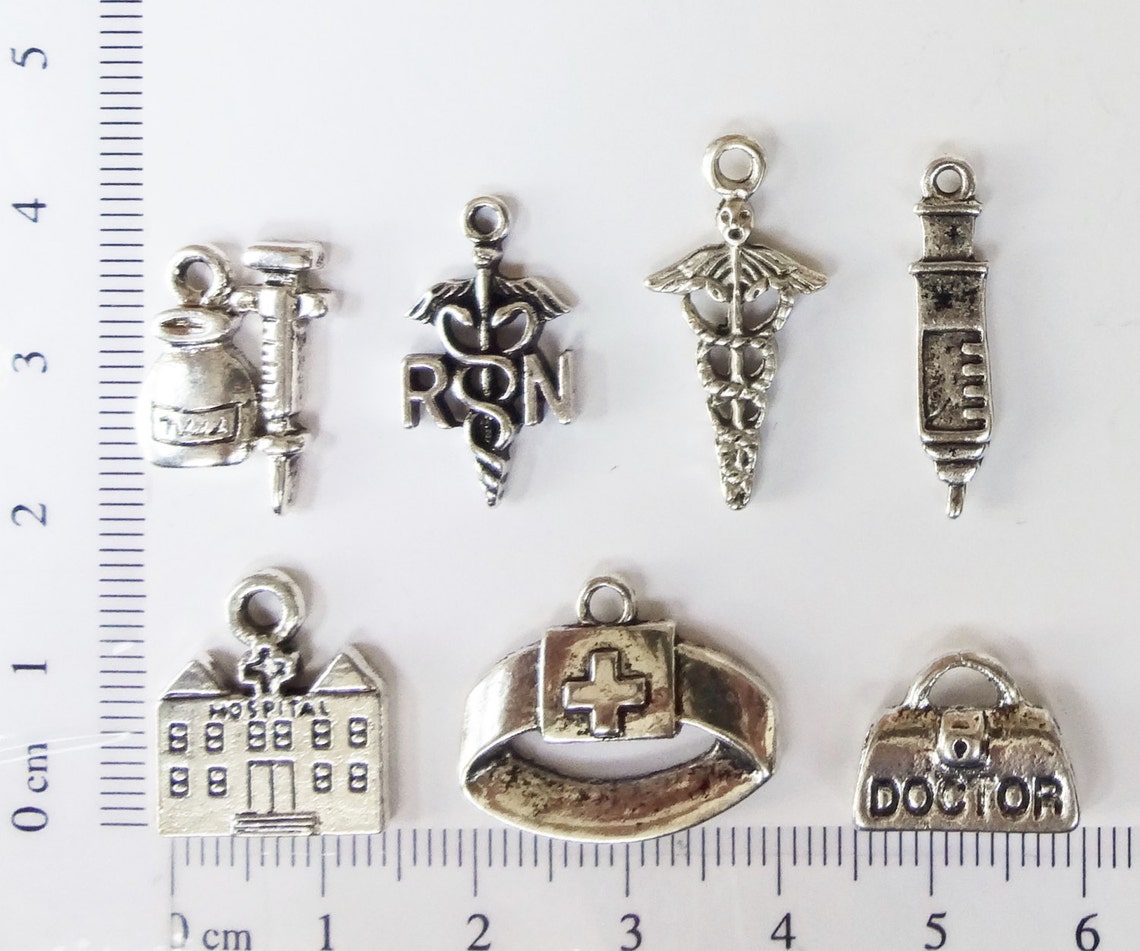 7 Medical Themed Charms ITEM:AA11 - Etsy