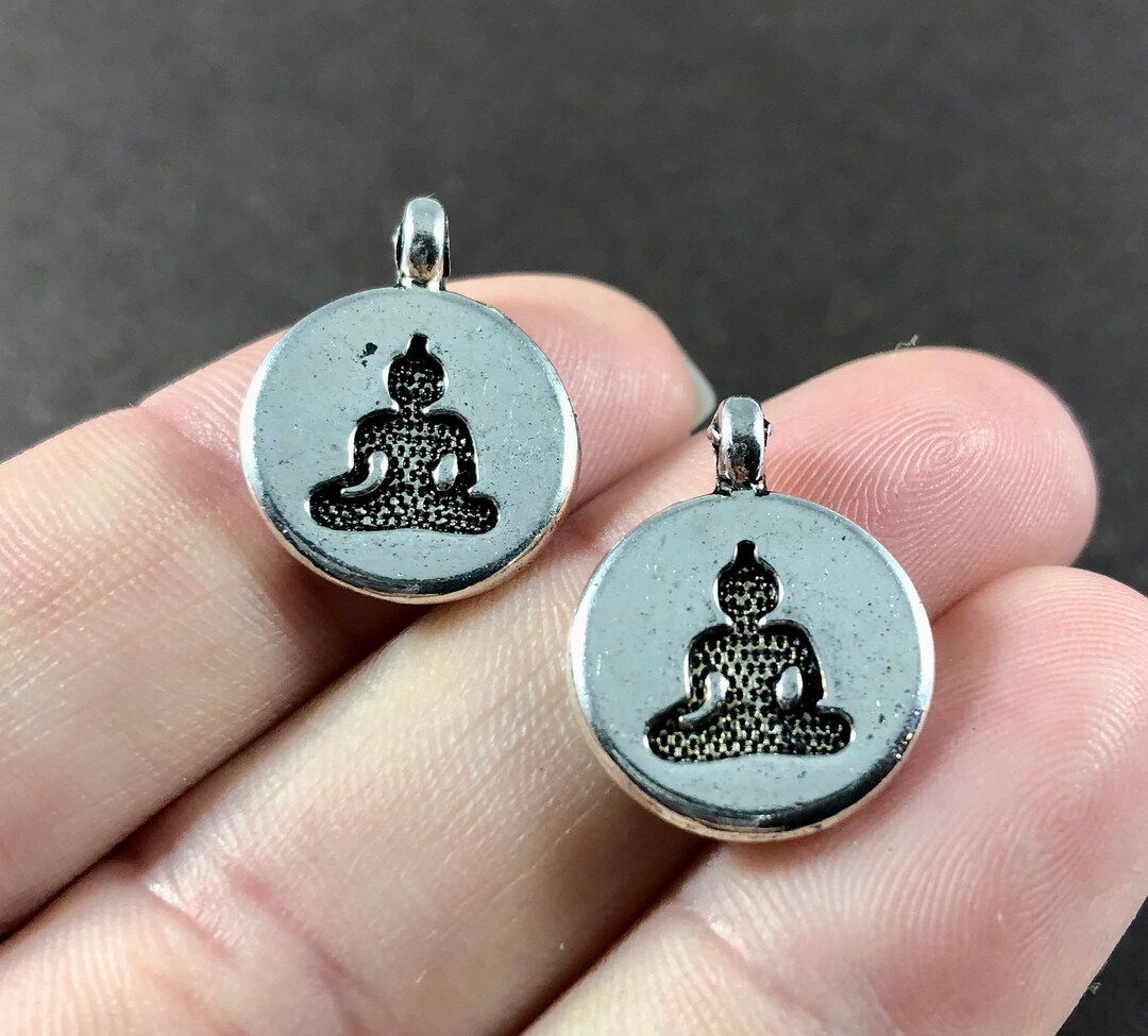 10 Charms, Buddha, (double Sided) Charm 19x15x4.5mm, Hole: 2mm - Etsy