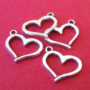 50 Bulk, Open Heart Charms 15x12.5x2mm ITEM:A1AO1 - Etsy