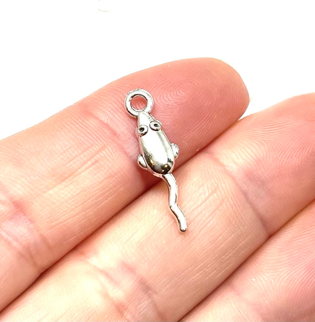 10 Charms, Mice, Mouse, Animal, Charm, Pendant, 22x6x2mm Hole: 2mm ...