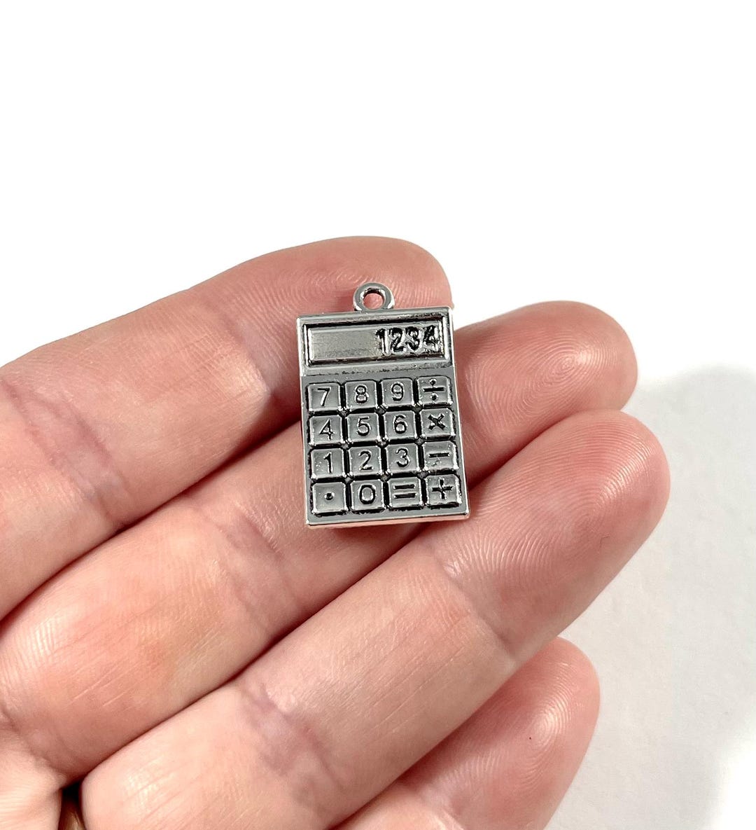 10 Charms, Calculator, Accountant, Teacher, School Charm 25x15x1.5mm ...