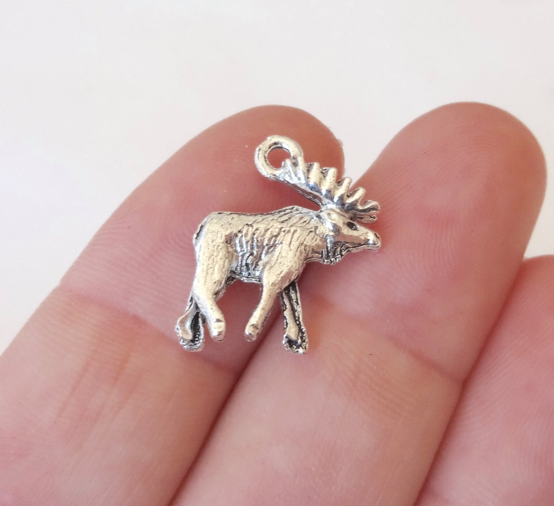 10 Charms, Moose, Charm (double Sided, Puffed) 15x18x3mm ITEM:CG5 - Etsy