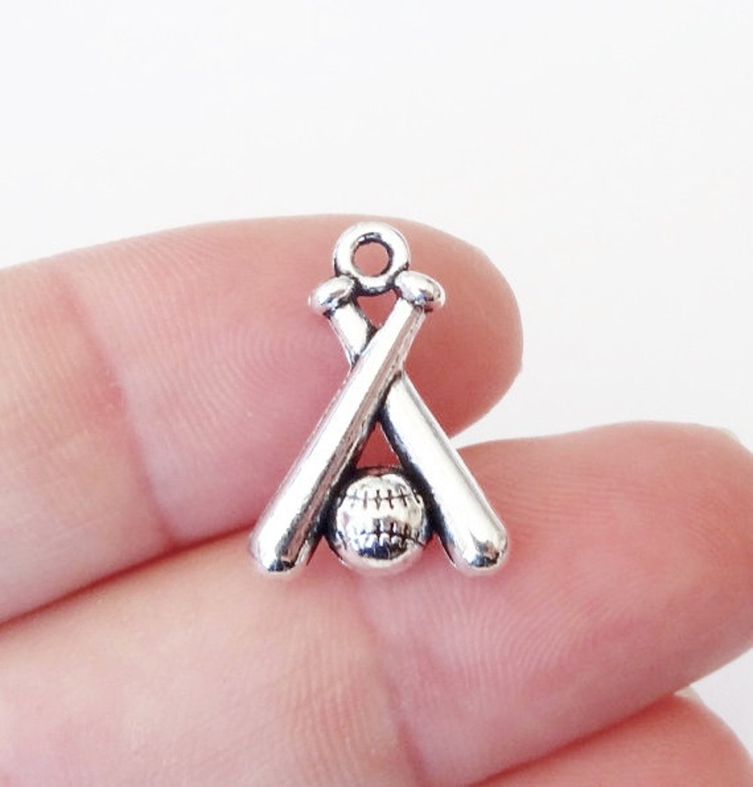 10 Charms, Baseball Bat Charms 3D 19x13.5x5mm, Hole 1.5mm ITEM:BJ24 - Etsy