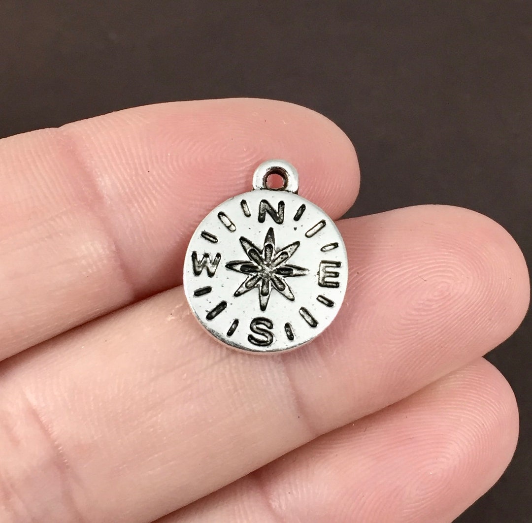 50 Bulk, Compass, Camping, Charms 16x13x1.5mm Hole Size: 1.5mm - Etsy