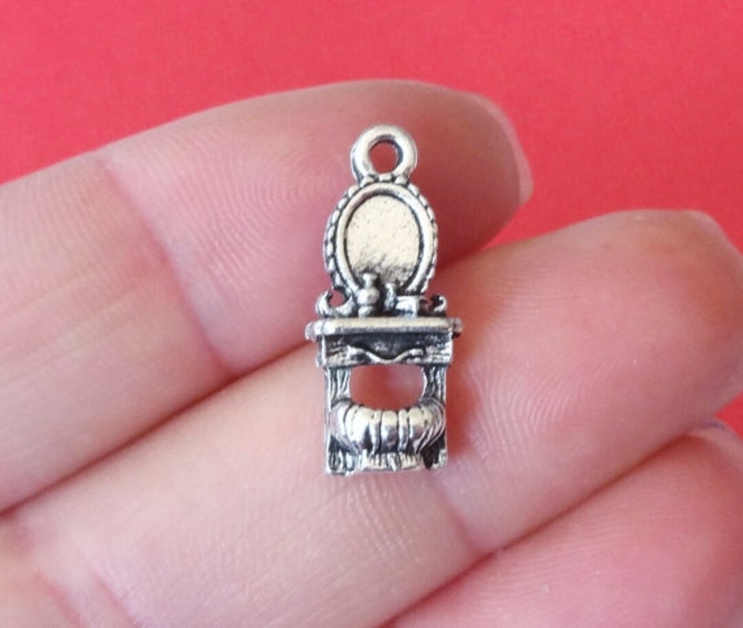 10 Charms, Hair Stylist, Vanity, Dressing Table, Charms 22x9x4mm ITEM ...