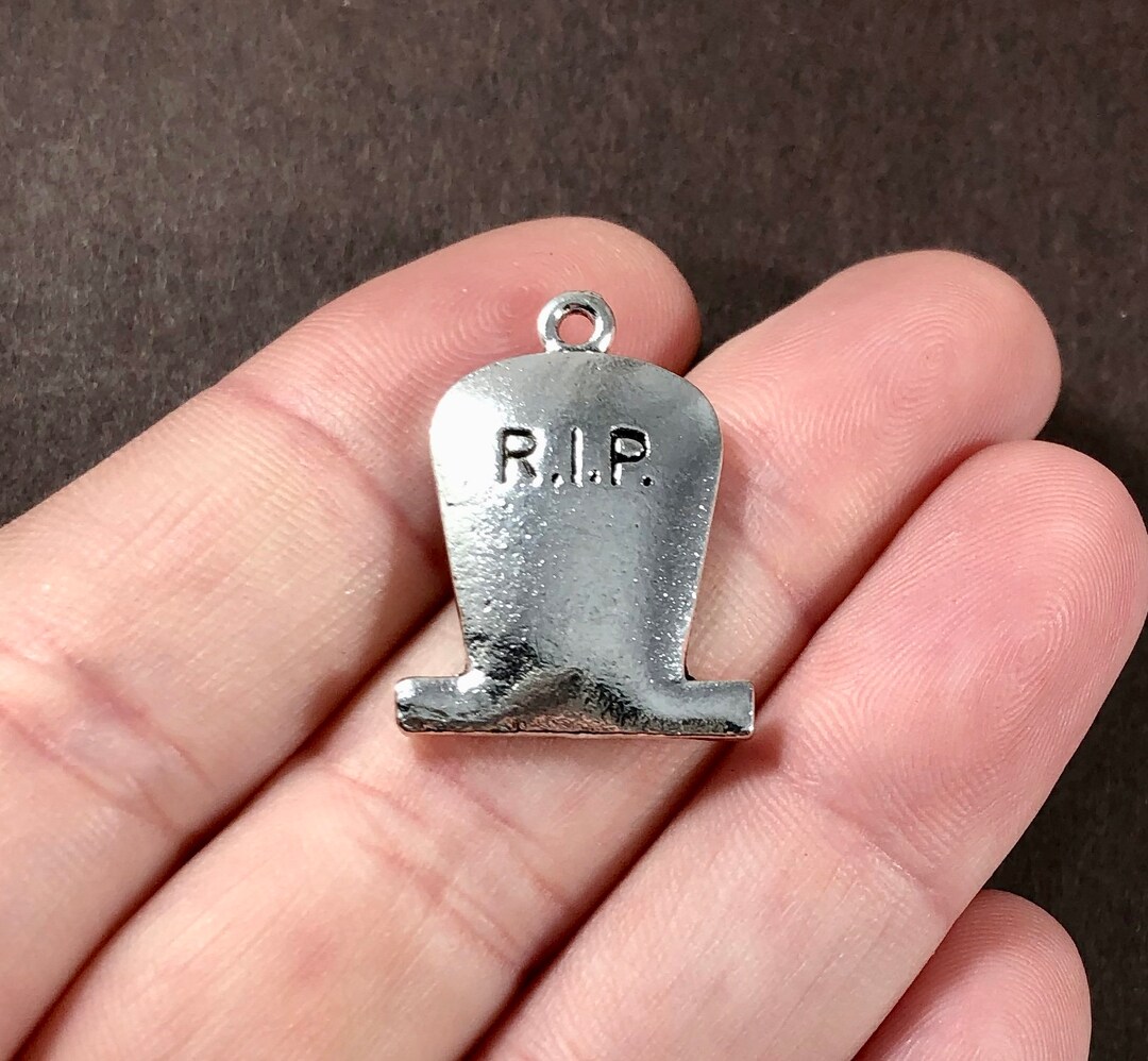 10 Charms, Gravestone, RIP, Halloween, Charm 27x20mm Sh570 - Etsy