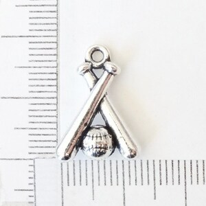 50 BULK Baseball Bat Charms 3D 19x13.5x5mm Hole: 1.5mm | Etsy