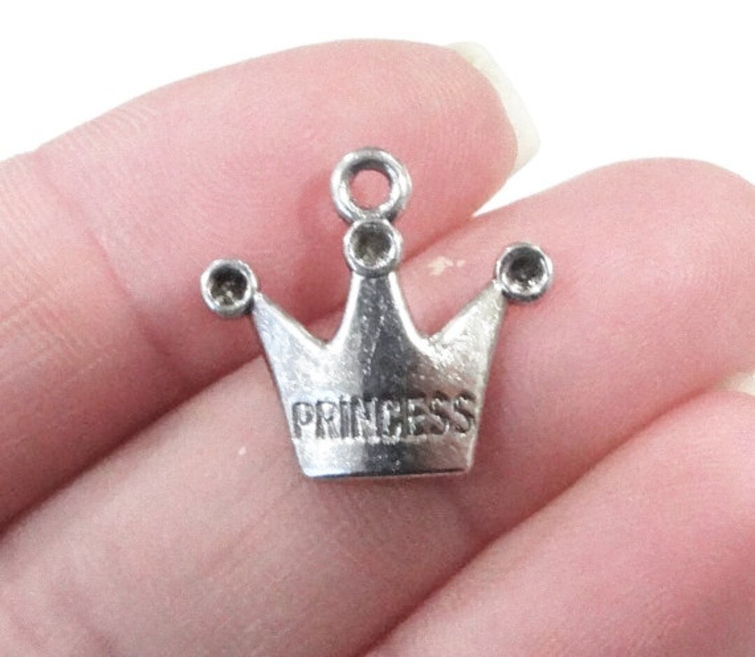 10, Princess Crown Charms 19x17mm - Etsy
