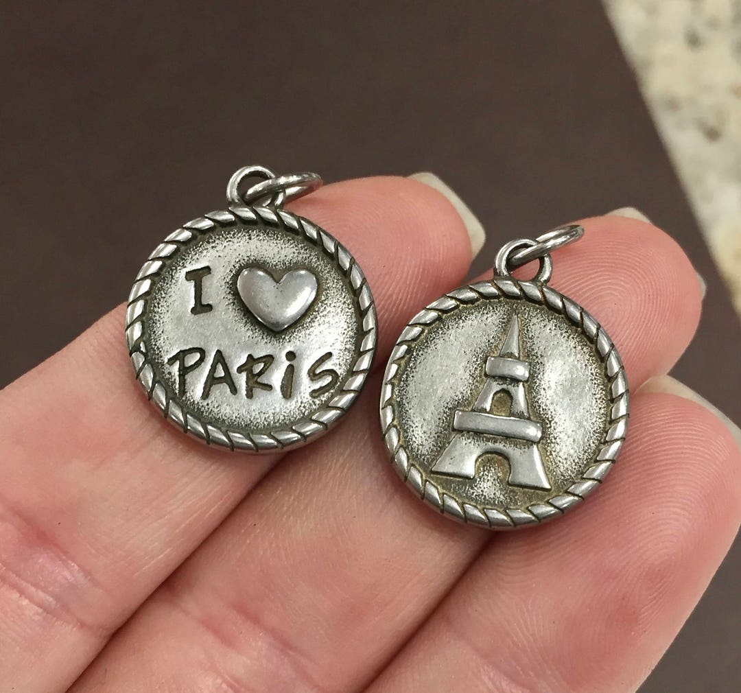 1 Charm, "i Love Paris", Eiffel Tower, France, Charms, Pendant, Non ...