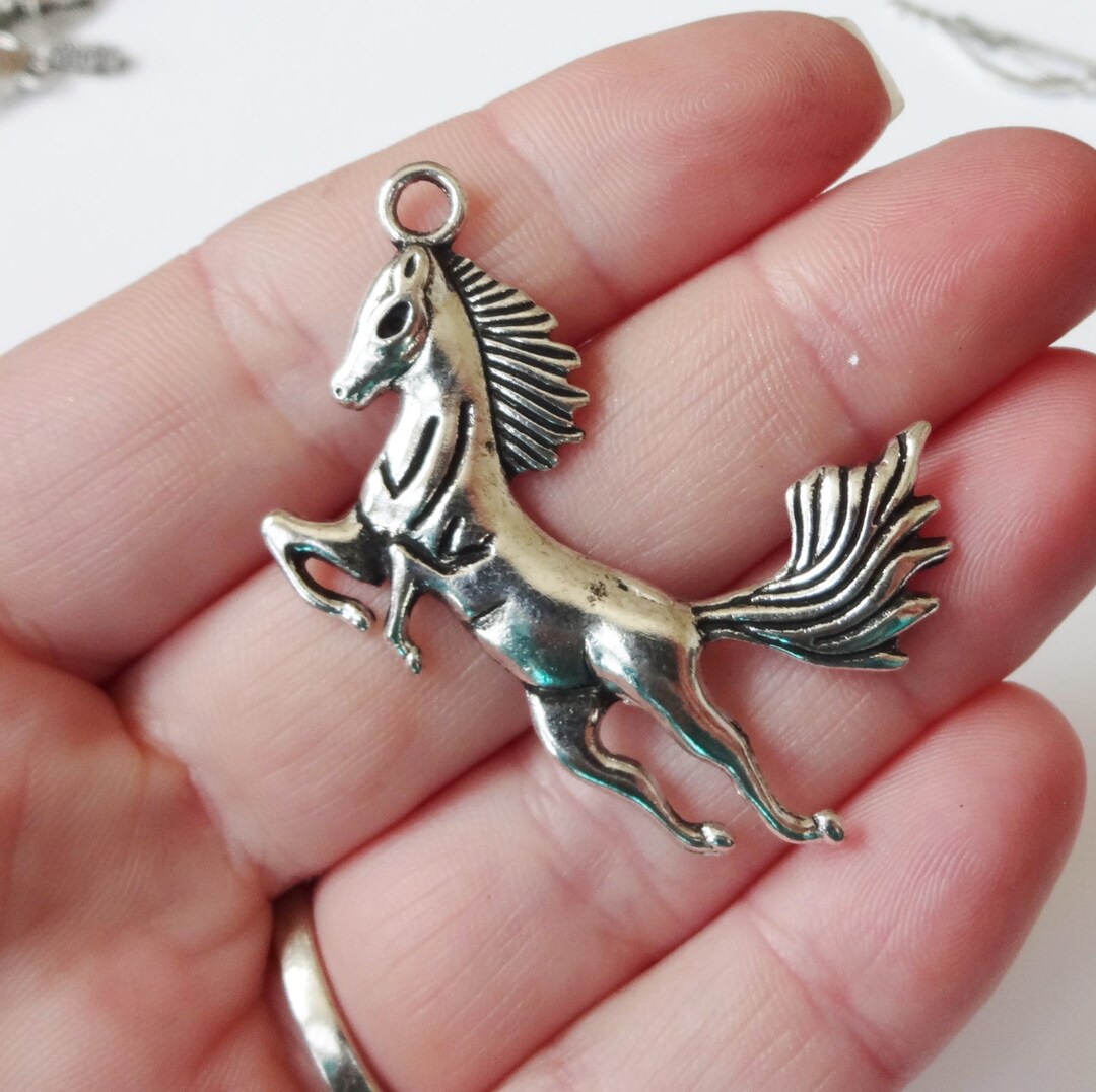 5 Charms, Mustang, Horse, Pendants 45x34.5x4mm ITEM:AF6 - Etsy