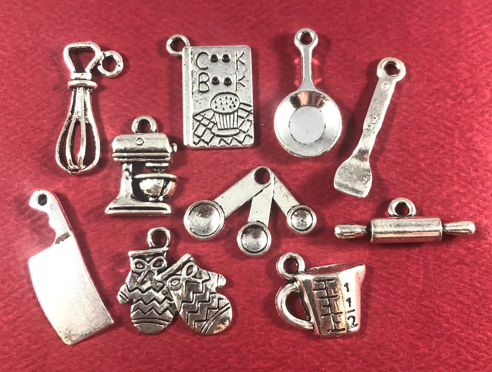 10 Charms, Cooking, Baking, Kitchen, Charm, Assorted, Collection, Theme ...