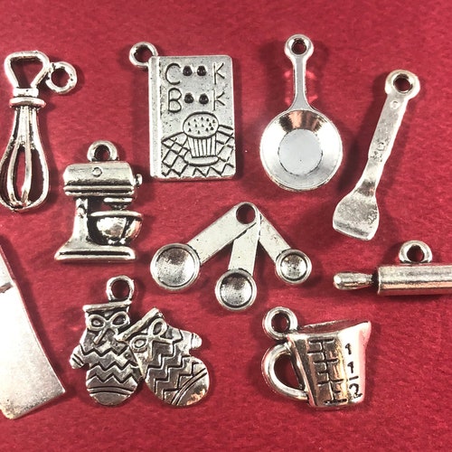 10 Charms Cooking Baking Kitchen Charm Assorted - Etsy