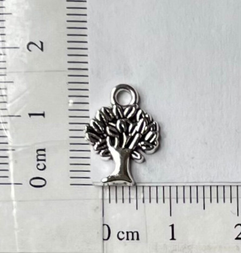 10 Charms Tree family Tree Charms 14x10.5x1.5mm | Etsy