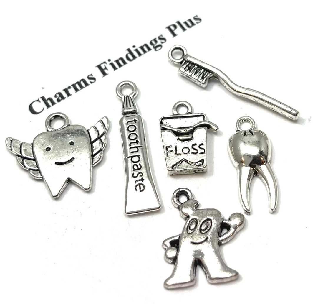 6 Assorted Dental Themed Charm Collection ITEM:AA17 - Etsy
