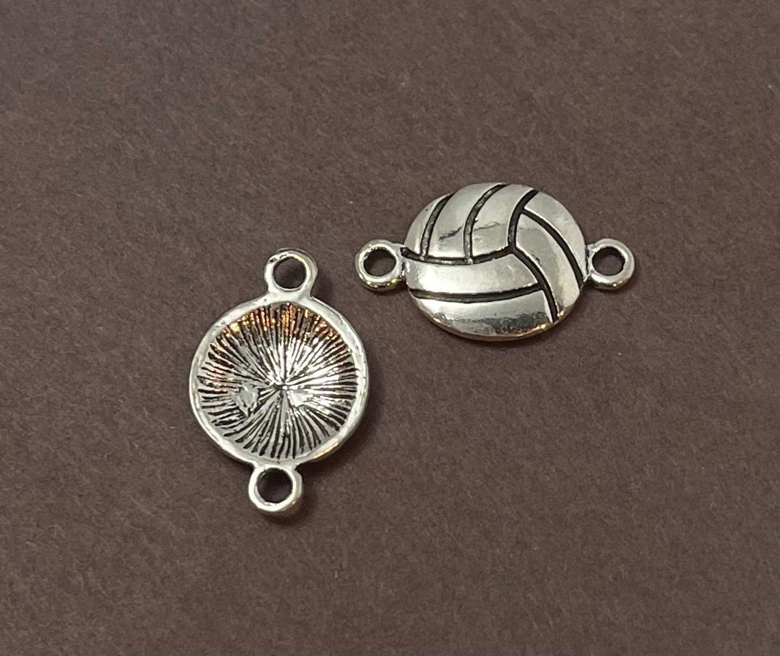 10 0r 50 Charms, Volleyball, Ball, Sports Connector Link, 21.5x13.5x2 ...