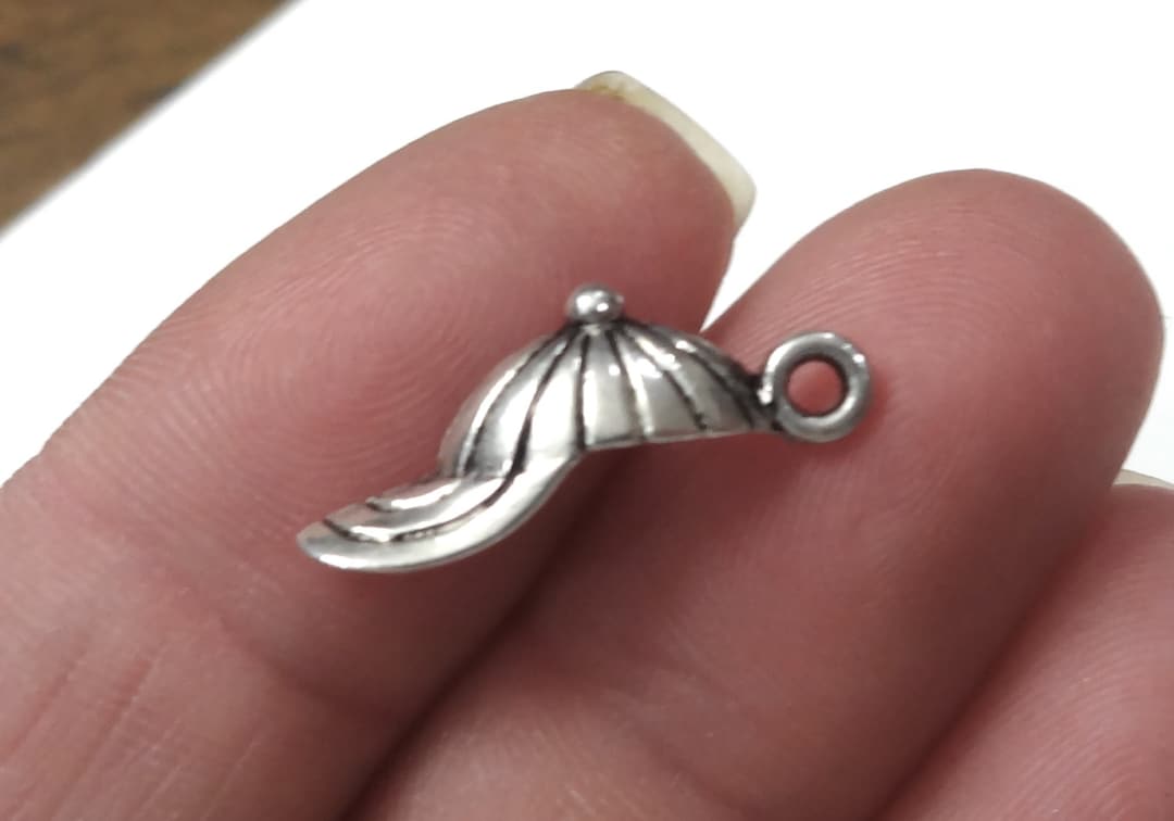 10 Charms, Baseball Cap Charms 9x20x3mm, Hole Approx. 2mm ITEM:AY15 - Etsy