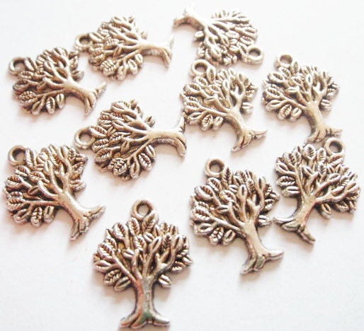 10 Charms Tree family Tree Charms 22x17mm - Etsy