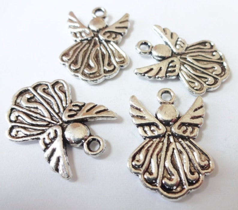 10 Charms, Angel (double Sided) Charms 15.4x21.5x2.5mm SH433 - Etsy