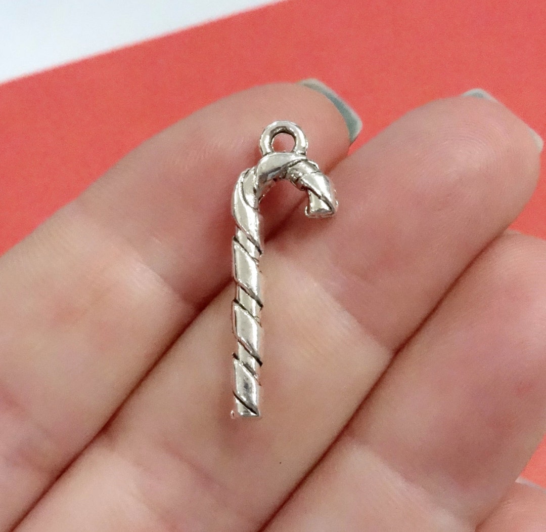 10 Charms, Candy Cane, Christmas Charms 27x9x3mm ITEM:BV20 - Etsy