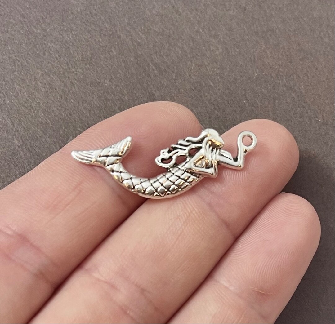 10 Charms, Mermaid, Beach, Sea, Charm, 33x7x3mm, Hole: 1.5mm - Etsy