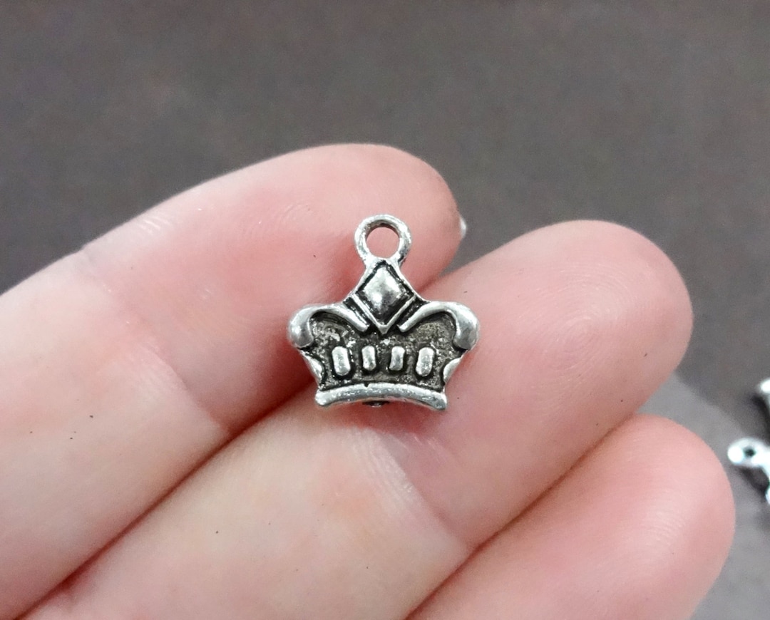 10 Charms, Princess, Queen, Prince, King Crown Charm (double Sided ...