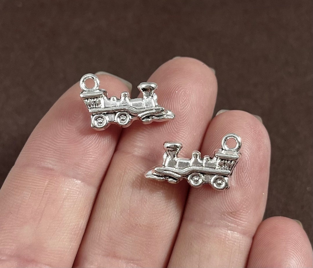 10 Charms, Train, Locomotive, Travel, Car, Charm (3D) 17x10x5.5mm, Hole ...