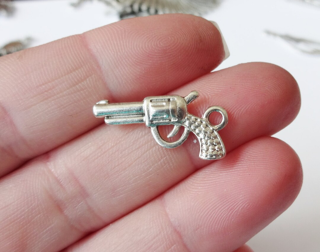 10 Charms, Gun, Charm (3D) 22x12x3mm Item:e14 - Etsy